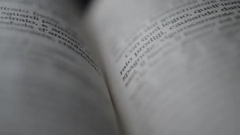 book pages with words and text. student ... | Stock Video | Pond5