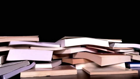 Books Black Background Stock Footage ~ Royalty Free Stock Videos | Pond5