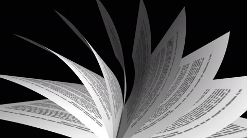 Book's page turning on black background.... | Stock Video | Pond5