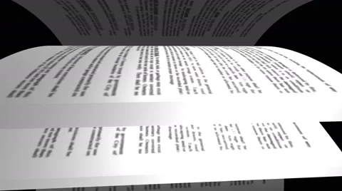 Book's page turning on black background.... | Stock Video | Pond5