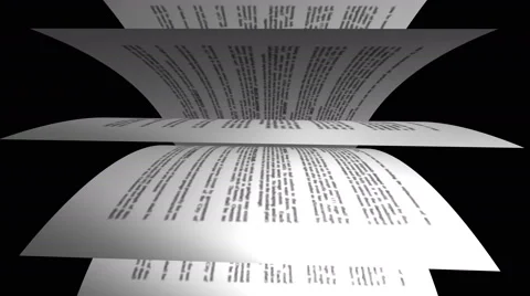 Book's page turning on black background.... | Stock Video | Pond5