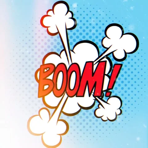 Boom! Comic Bubble Vector Animation | Stock Video | Pond5