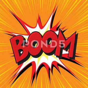 Boom explosion comic book text pop art: Graphic #63540441