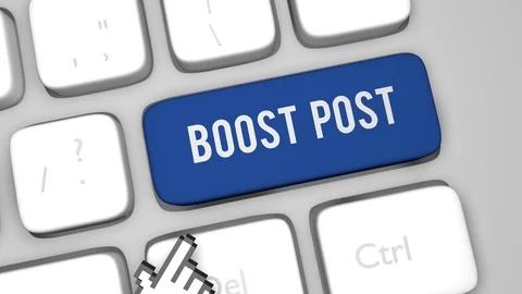 boost post concept keyboard key animatio... | Stock Video | Pond5