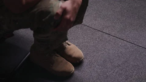 The Boots of a Female Army Soldier as Sh... | Stock Video | Pond5