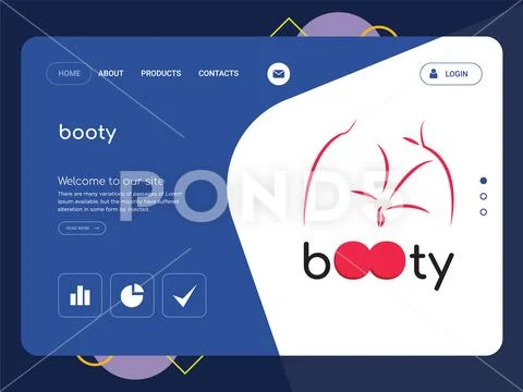Booty Landing page website template design: Graphic #90173317