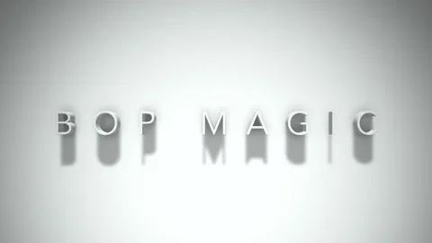 bop magic 3D title animation with shadow... | Stock Video | Pond5