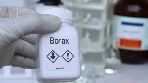 Borax in container, chemical analysis in... | Stock Video | Pond5