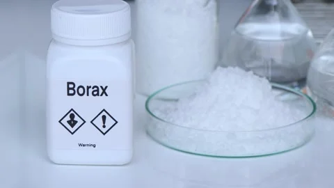 Borax in container, chemical analysis in... | Stock Video | Pond5