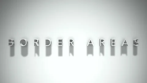 border areas 3D title animation white te... | Stock Video | Pond5