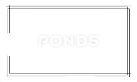 Border frame line illustration page on black background.: Royalty Free ...