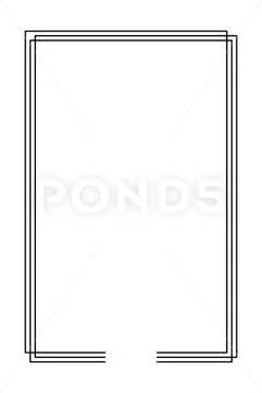 Border frame line illustration page on black background.: Royalty Free ...