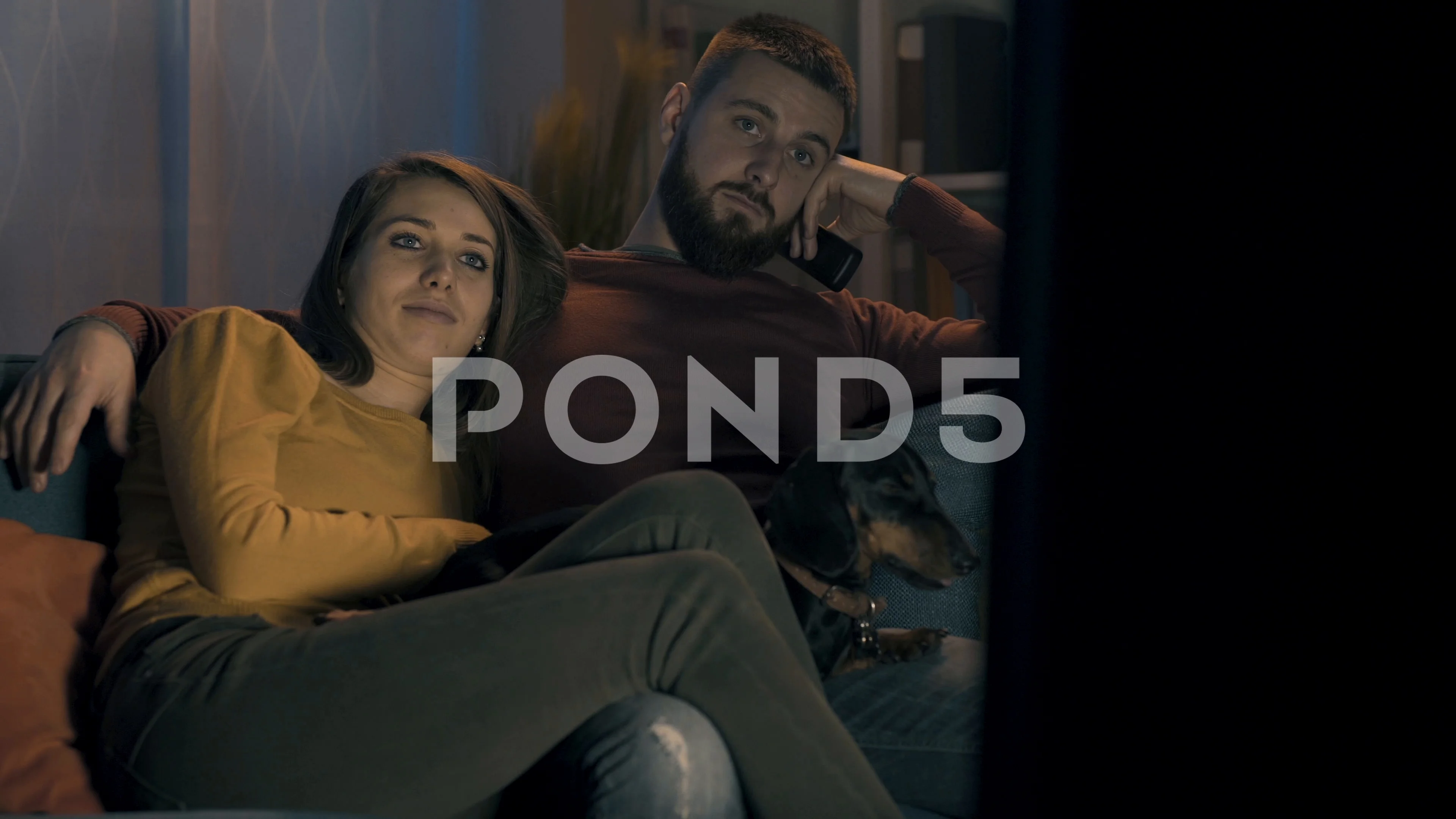 Bored Couple On Couch
