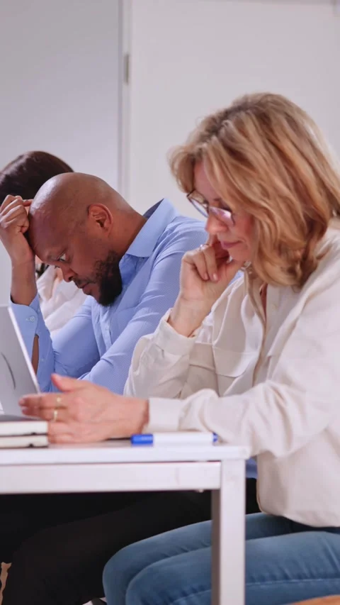 Bored Meeting Stock Footage ~ Royalty Free Stock Videos | Pond5