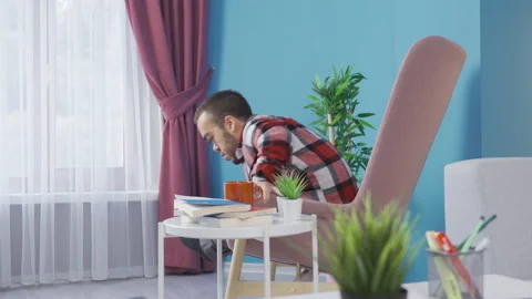 Bored unhappy disabled dwarf young man l... | Stock Video | Pond5