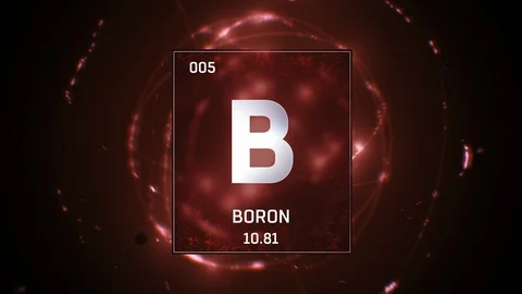 Boron as Element 5 of the Periodic Table... | Stock Video | Pond5