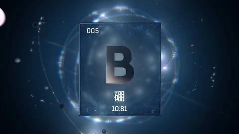 Boron as Element 5 of the Periodic Table... | Stock Video | Pond5
