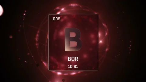 Boron as Element 5 of the Periodic Table... | Stock Video | Pond5
