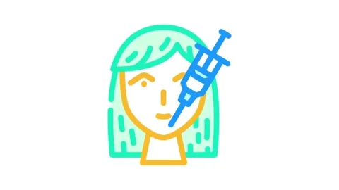 botox procedure color icon animation | Stock Video | Pond5