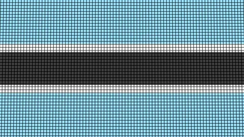 Botswana Flag animated in pixel grid sty... | Stock Video | Pond5