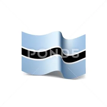 Botswana flag, vector illustration Illustration #85730828