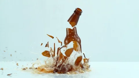 Alcohol Bottle Breaking Stock Footage ~ Royalty Free Stock Videos | Pond5