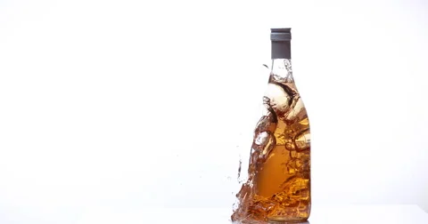 Alcohol Bottle Breaking Stock Footage ~ Royalty Free Stock Videos | Pond5