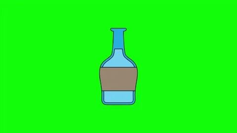 bottled drink green screen animation. ch... | Stock Video | Pond5