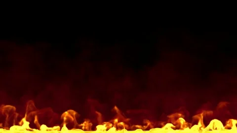 Bottom edge line of flickering fire flam... | Stock Video | Pond5