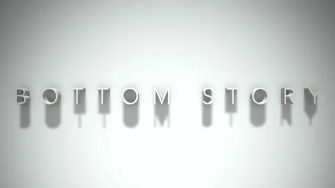 bottom story 3D title animation white te... | Stock Video | Pond5