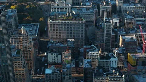 Bottom to top view of downtown New York ... | Stock Video | Pond5