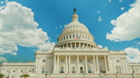 The bottom view is the famous Capitol bu... | Stock Video | Pond5