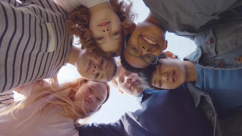 Bottom view of high school students look... | Stock Video | Pond5