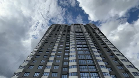 Bottom up view of a newly built modern h... | Stock Video | Pond5