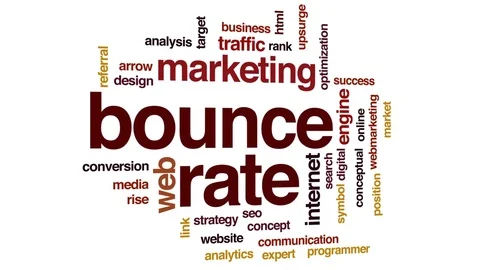 Bounce rate animated word cloud, text de... | Stock Video | Pond5
