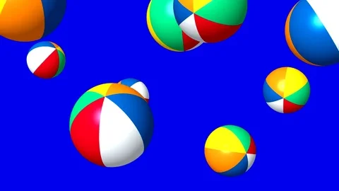 Bouncing balls on blue screen. Chroma ke... | Stock Video | Pond5