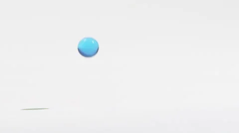 Bouncing Blue Ball On White Background 4... | Stock Video | Pond5