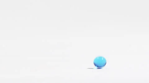 Bouncing Blue Ball On White Background 4... | Stock Video | Pond5