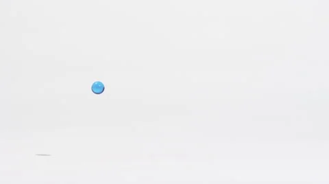 Bouncing Blue Ball On White Background 4... | Stock Video | Pond5