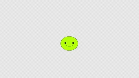 Bouncing happy emoticon 2D cartoon objec... | Stock Video | Pond5