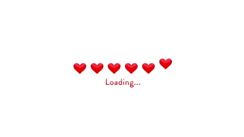Bouncing hearts loading bar animation, o... | Stock Video | Pond5