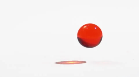 Bouncing Red Ball Close Up On White Back... | Stock Video | Pond5