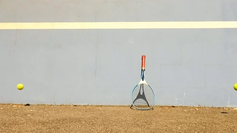 Bouncing Tennis Ball against Wall. Tenni... | Stock Video | Pond5