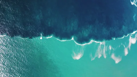 Boundary zone in the Atlantic Ocean. Aer... | Stock Video | Pond5