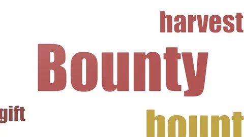 Bounty Word Cloud Animated On White Back... | Stock Video | Pond5