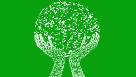 Bowl of stars in hands motion graphics w... | Stock Video | Pond5