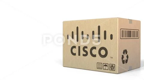 Box with Cisco logo. Editorial 3D rendering: Graphic #97776717