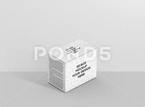 Box mockup rectangle wide big side ~ PSD Template #283628928