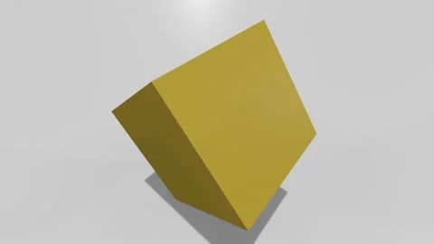 Box single cube rotation 3DCG animation ... | Stock Video | Pond5