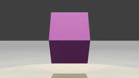 Box single cube rotation 3DCG animation ... | Stock Video | Pond5